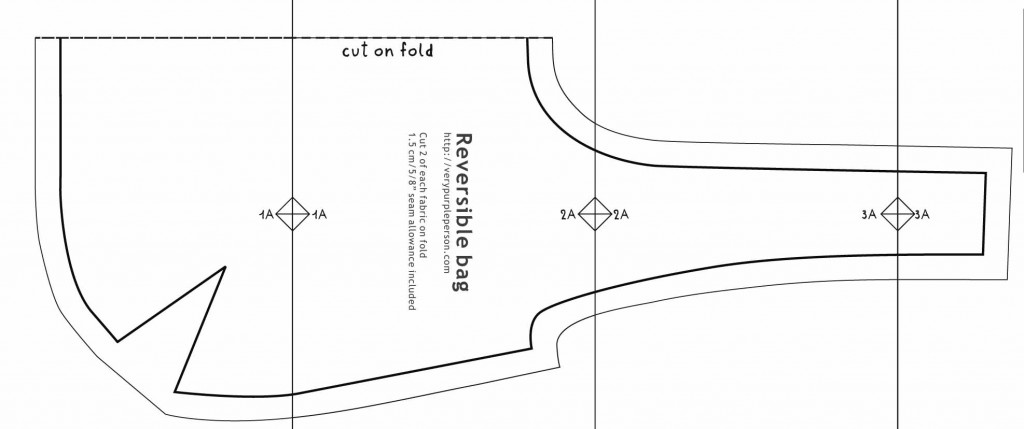 patron gratuit sac réversible